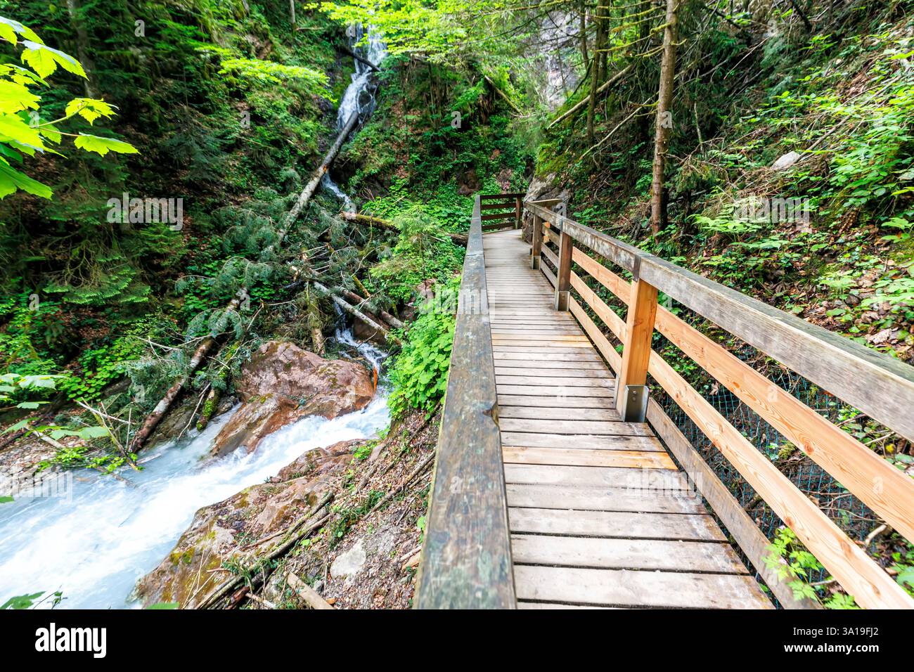 Ramsau, Germany, Wimbachklamm gorge in the Bavarian Alps in Ramsau near ...