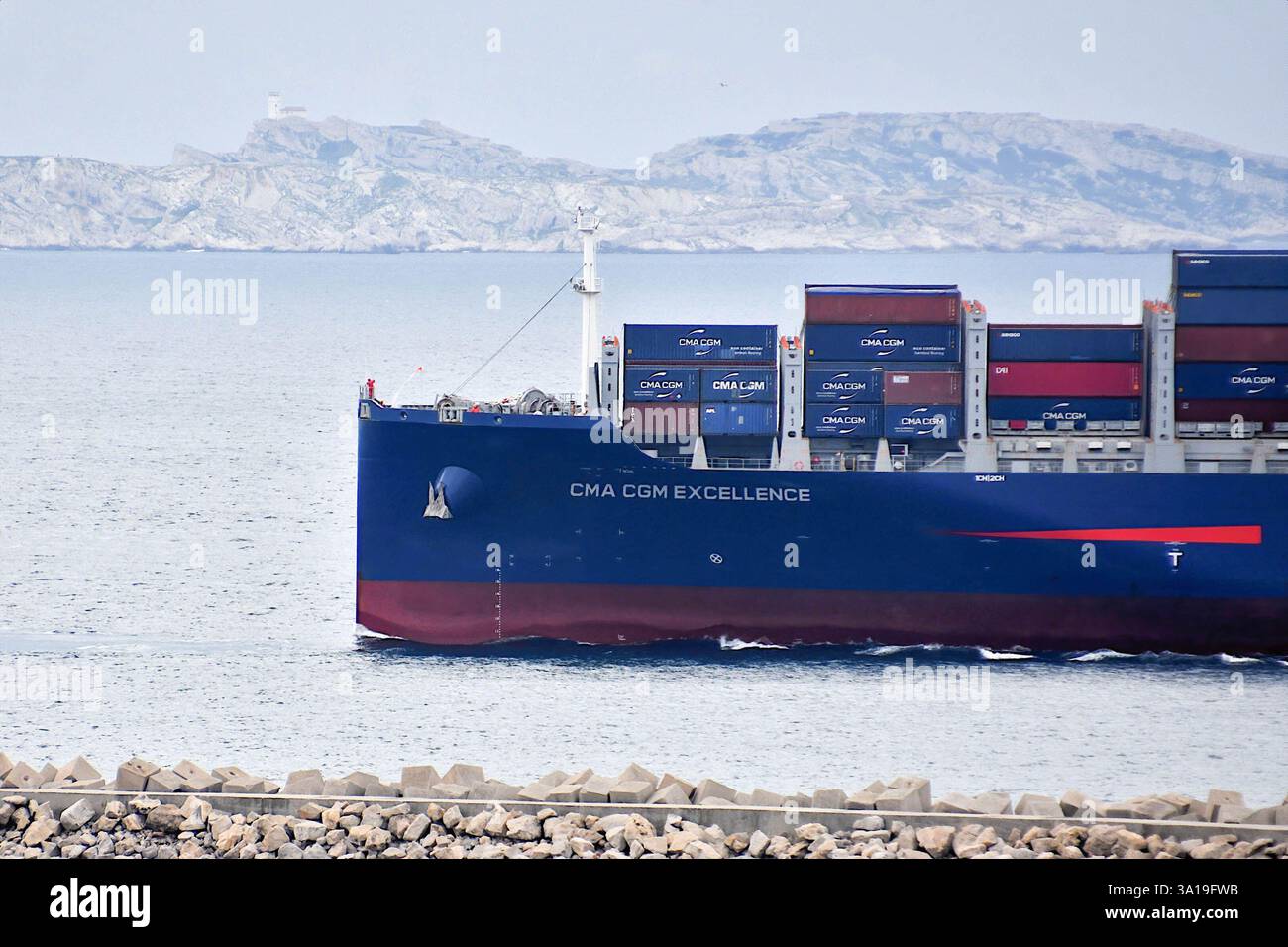 Marseille, France. 7th Mar, 2025. The container ship Excellence of the ...