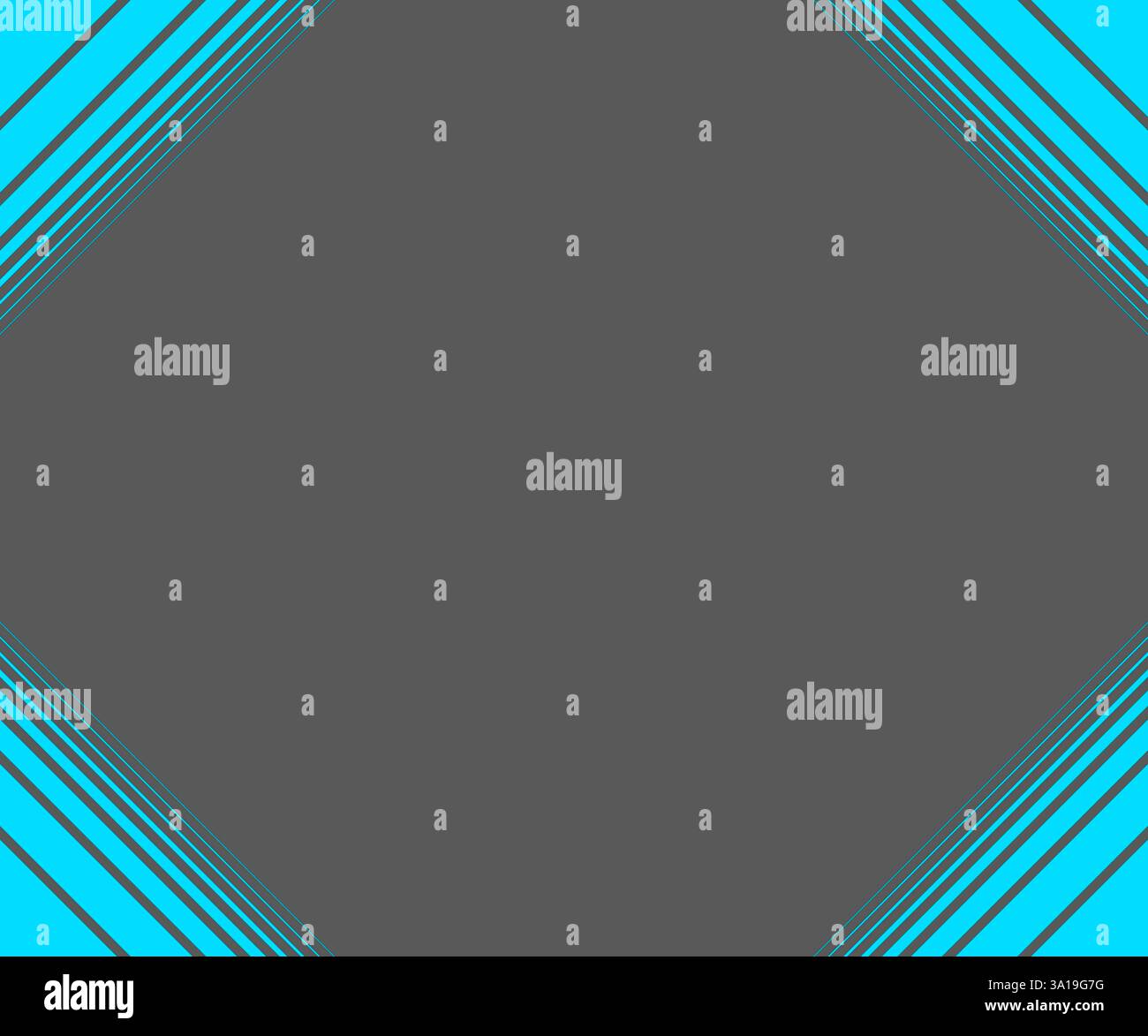 Gray background with gradient of light blue stripes in the 4 corners ...