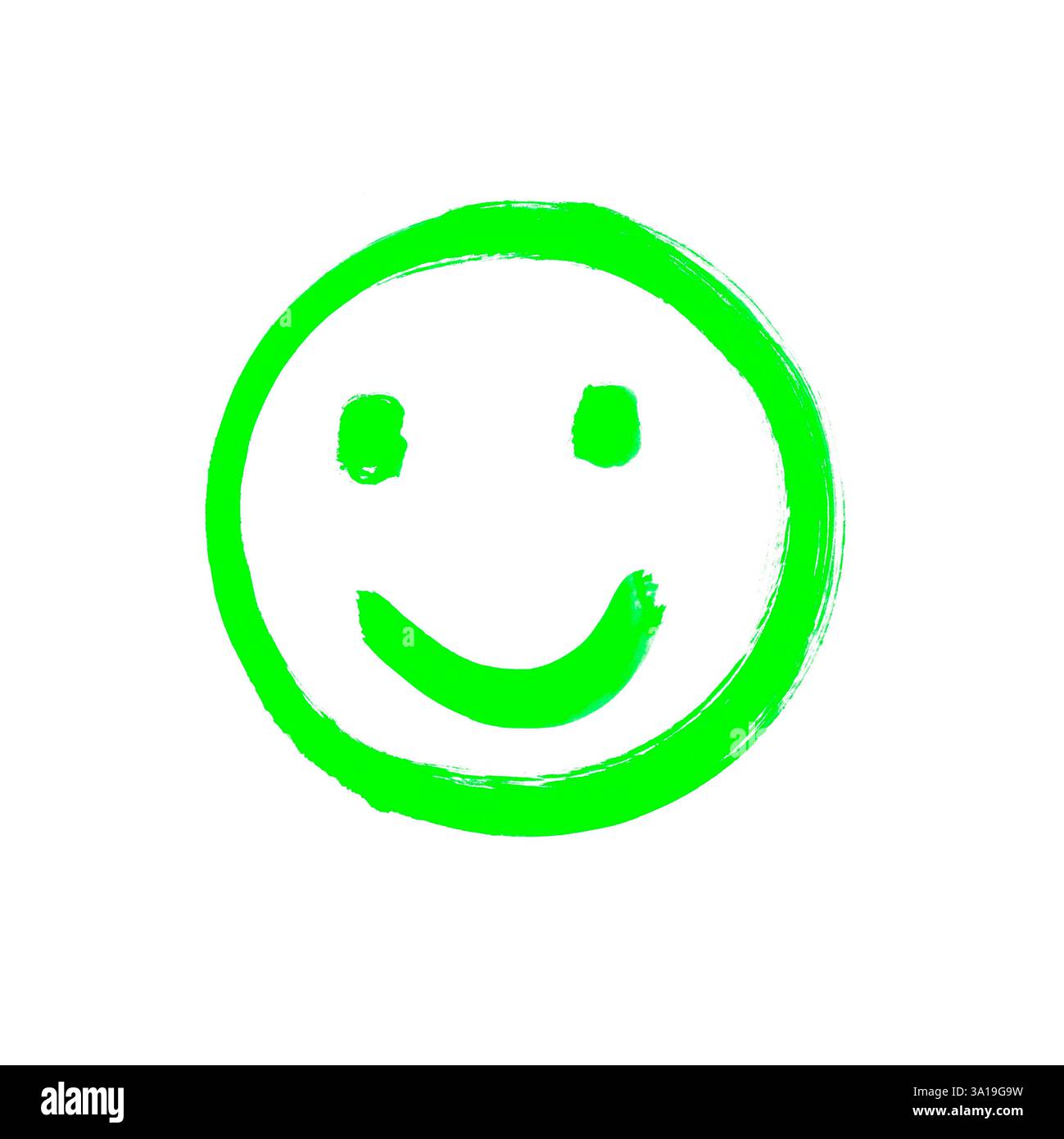 Isolated green painted faces with good humor hi-res stock photography ...