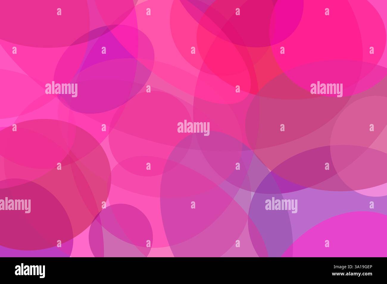 Abstract pattern of round and oval shapes in the colors pink, pink ...
