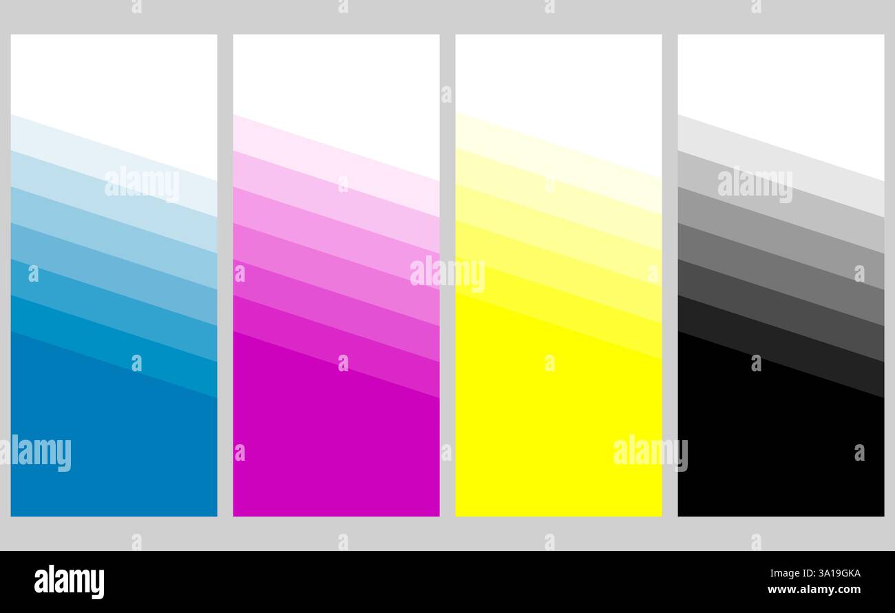 Set of four colored banners with color gradients blue purple yellow ...