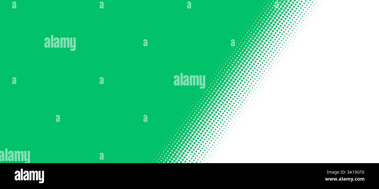 Green background with diagonal transition from dots to white Stock ...