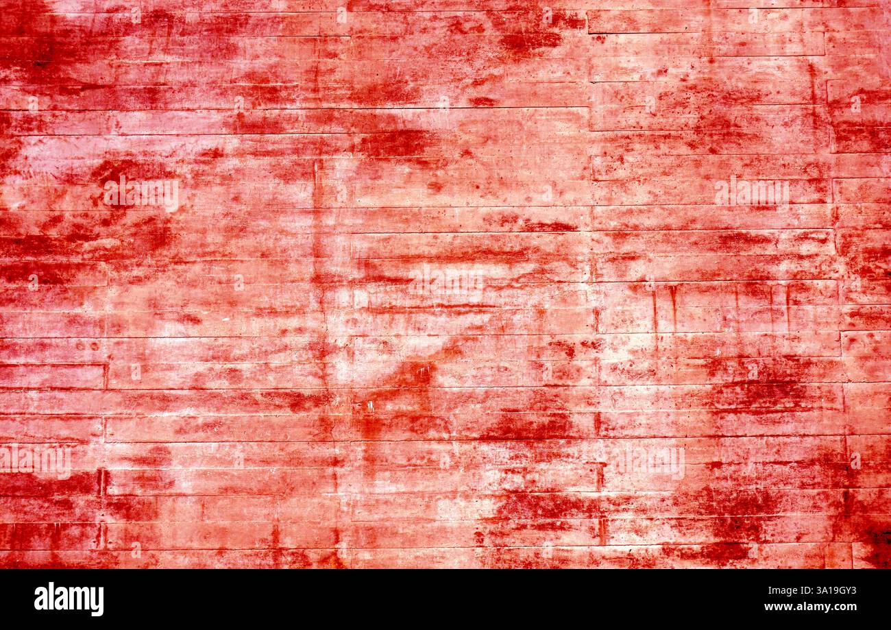 Weathered wall with pale red paint Stock Photo - Alamy
