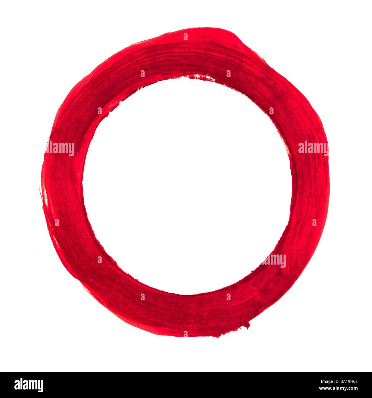 Messy painted isolated circle with red color Stock Photo - Alamy