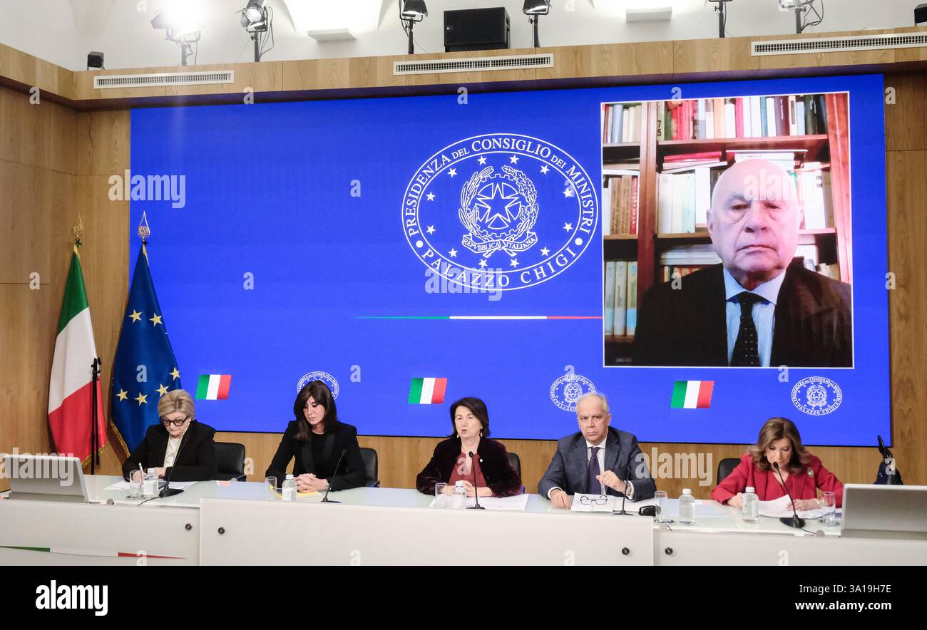 I Ministri Marina Calderone, Anna Maria Bernini, Eugenia Roccella ...