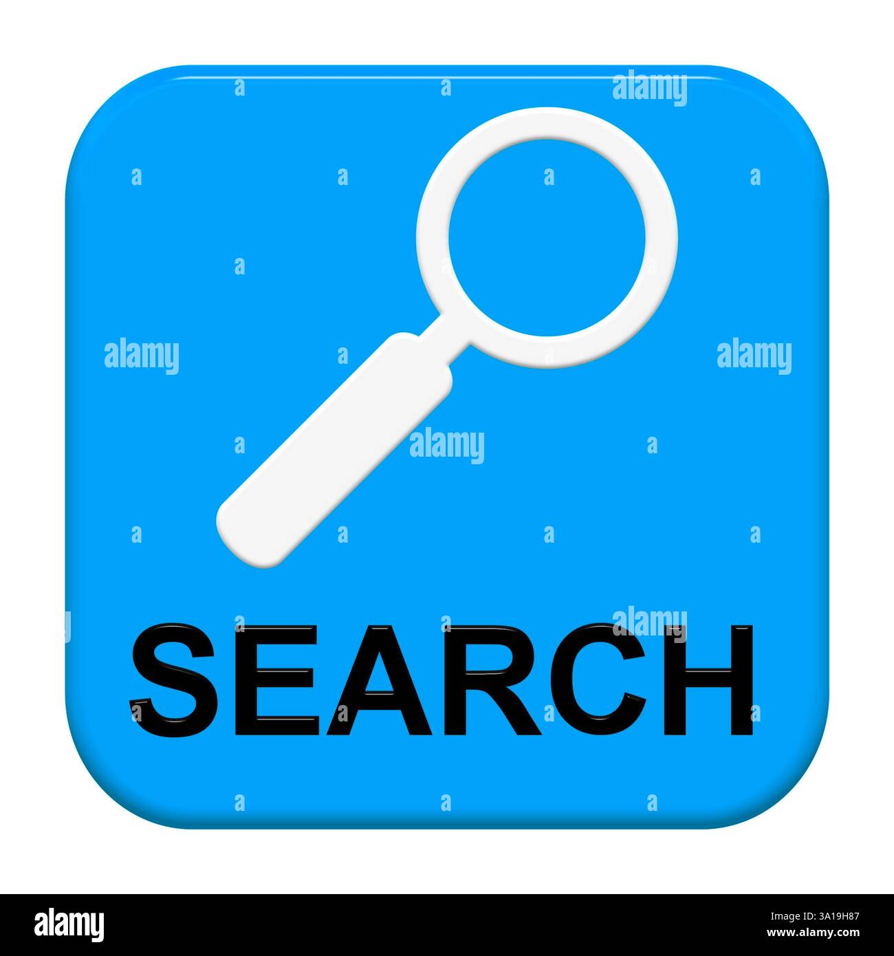 Isolated button with magnifying glass shows Search Stock Photo - Alamy