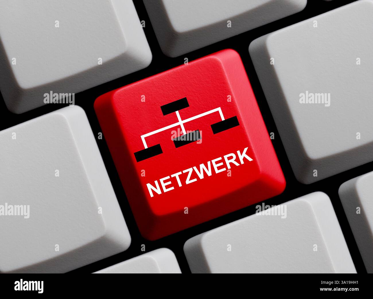 Red keypad with network symbol Stock Photo - Alamy