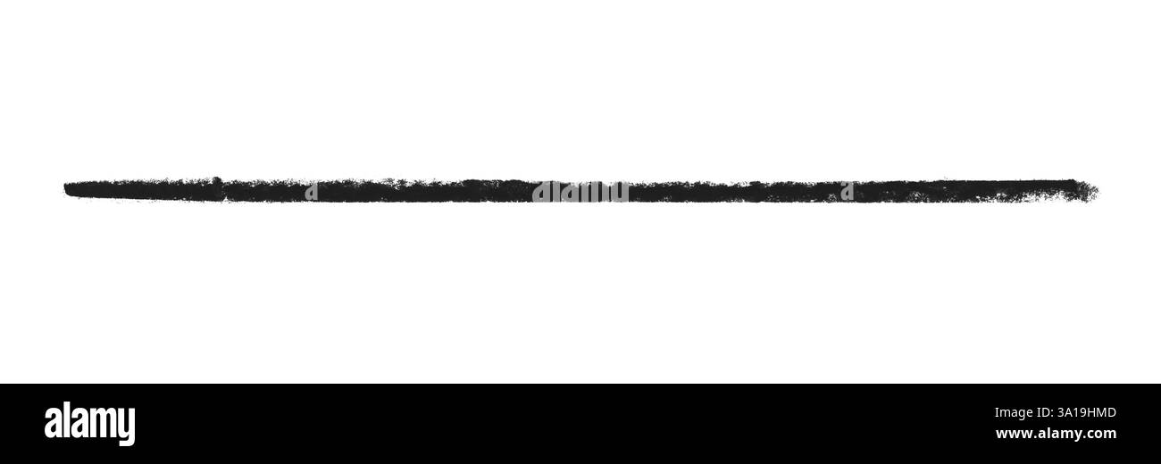 Very long line hand-painted with black paint as a marker or for ...