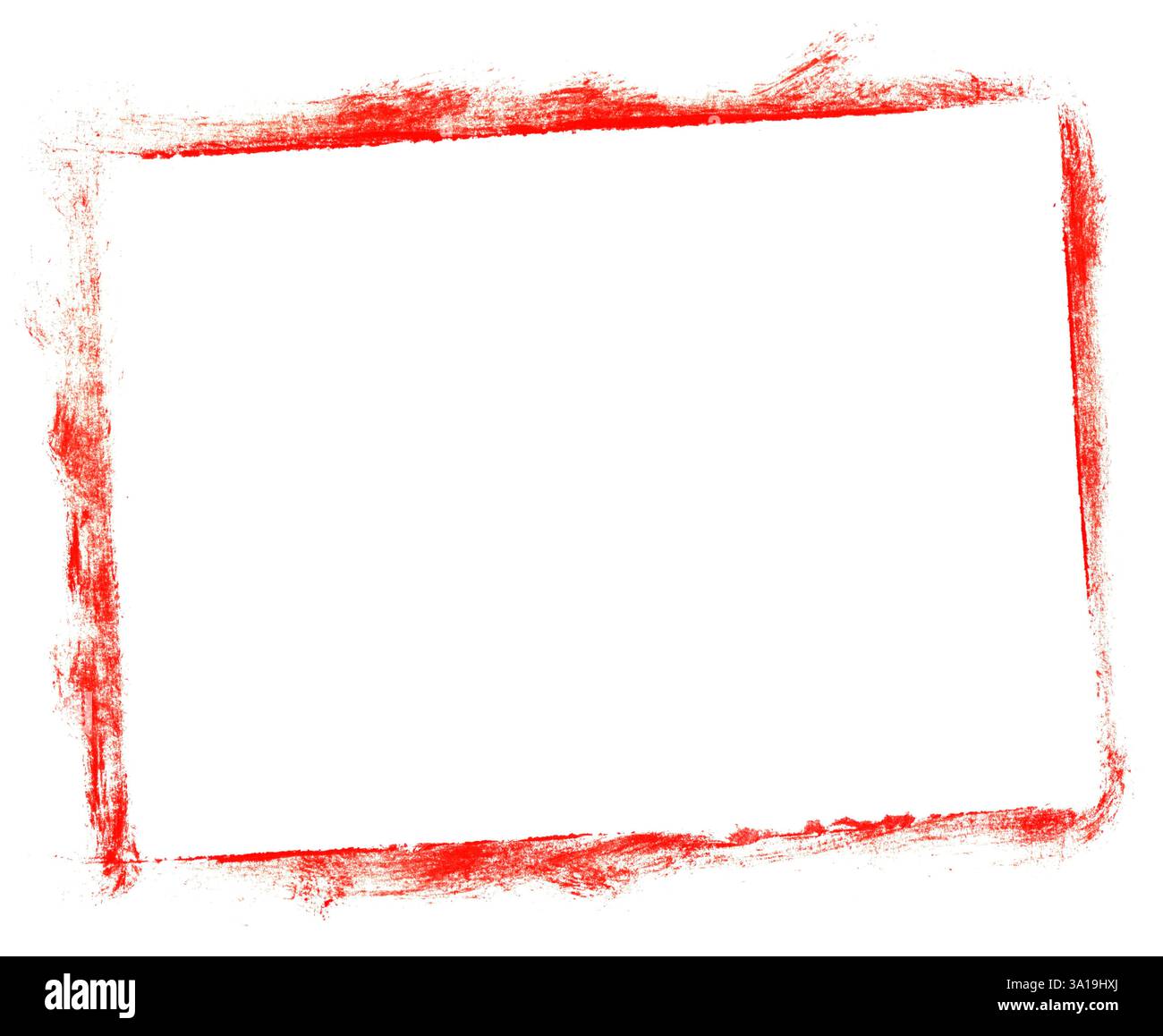 Red messy slanted empty box painted with a brush hi-res stock ...