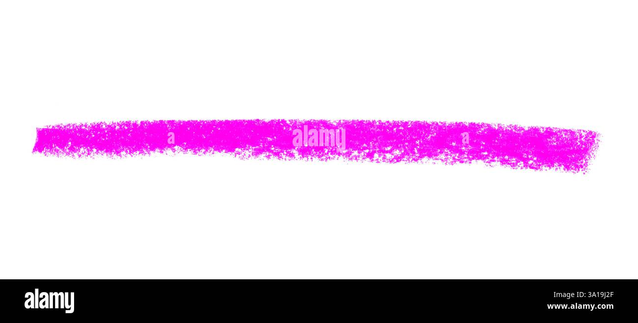 Quickly painted chalk strip with pink paint hi-res stock photography ...