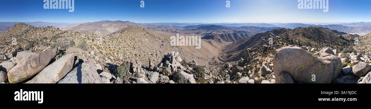 360 degree panorama from the summit of Manly Peak on the boundary of ...