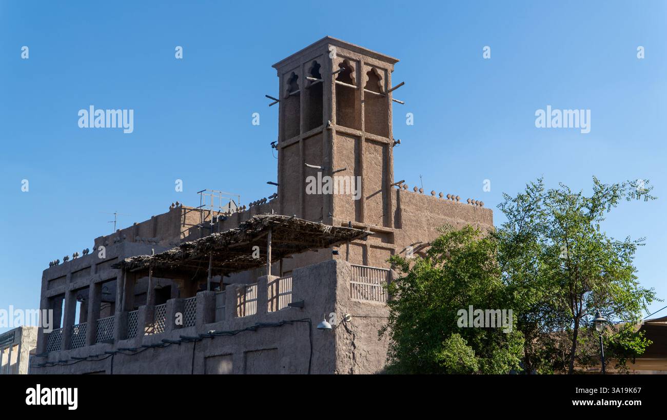 Dubai, UAE - 13 Nov 2024: Traditional windcatcher tower in Dubai’s ...