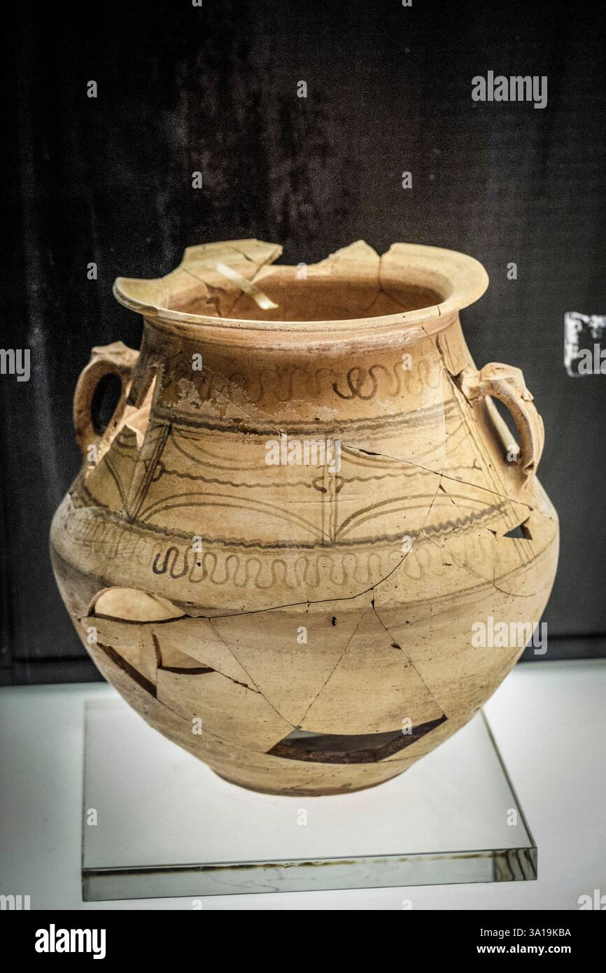 Painted vessel for storing food, Carratiermes Necropolis, 1st century ...