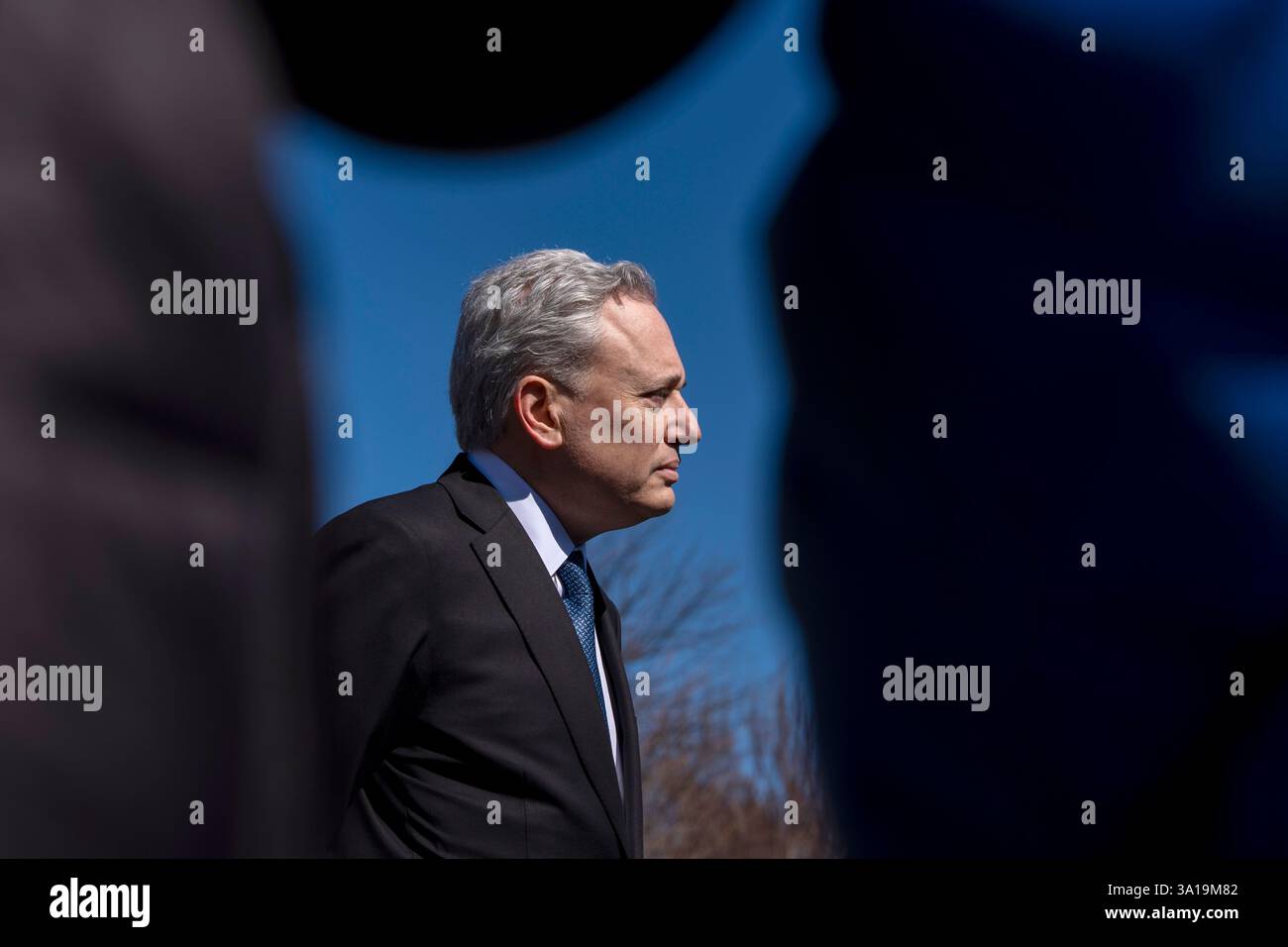 White House AI and crypto czar David Sacks speaks with reporters at the ...