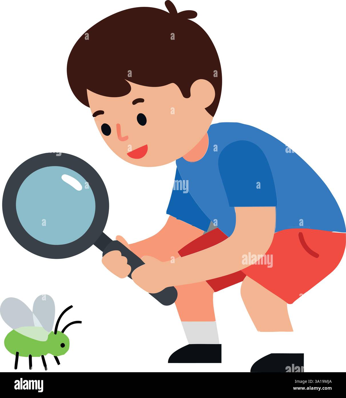 The boy transitions from standing to crouching position Stock Vector ...