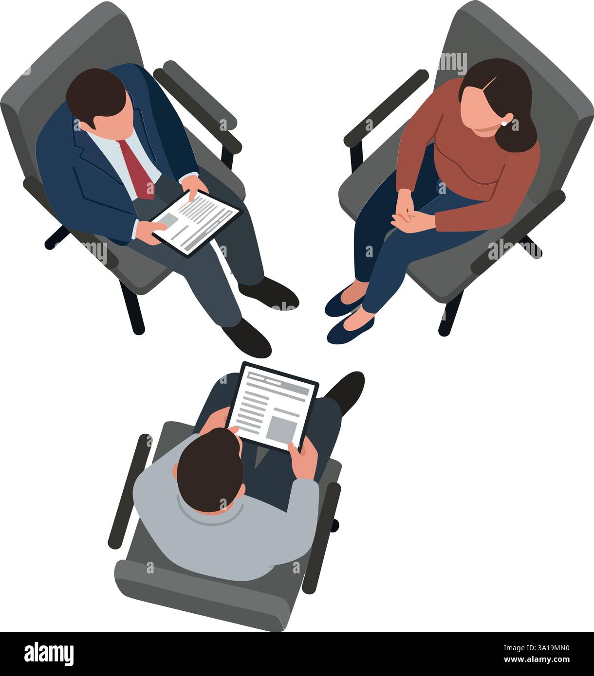 Transition from initial to final discussion in a meeting Stock Vector ...