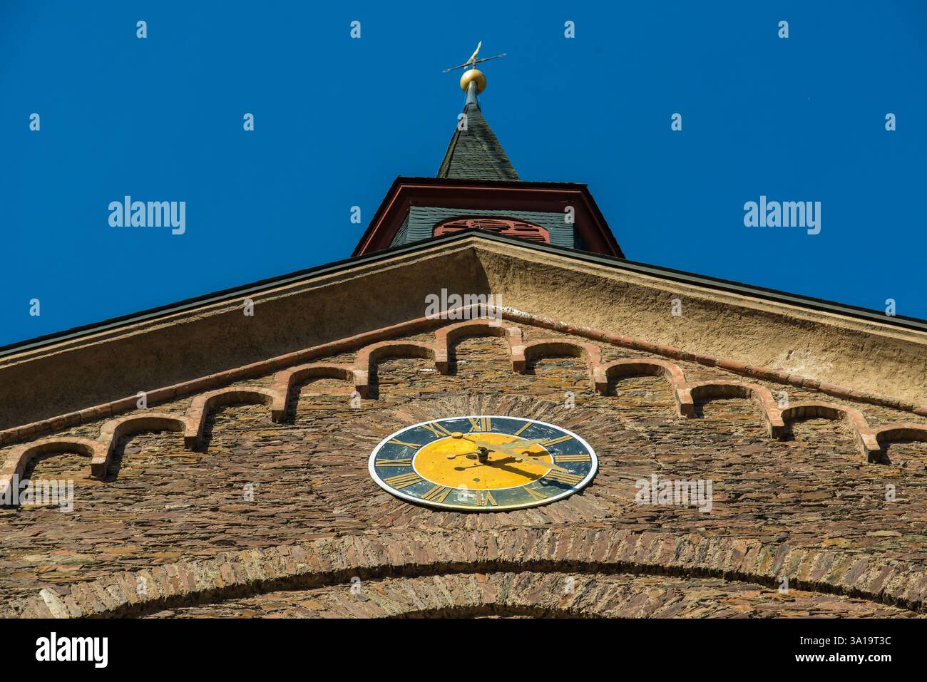 Church tower with clock Stock Photo - Alamy