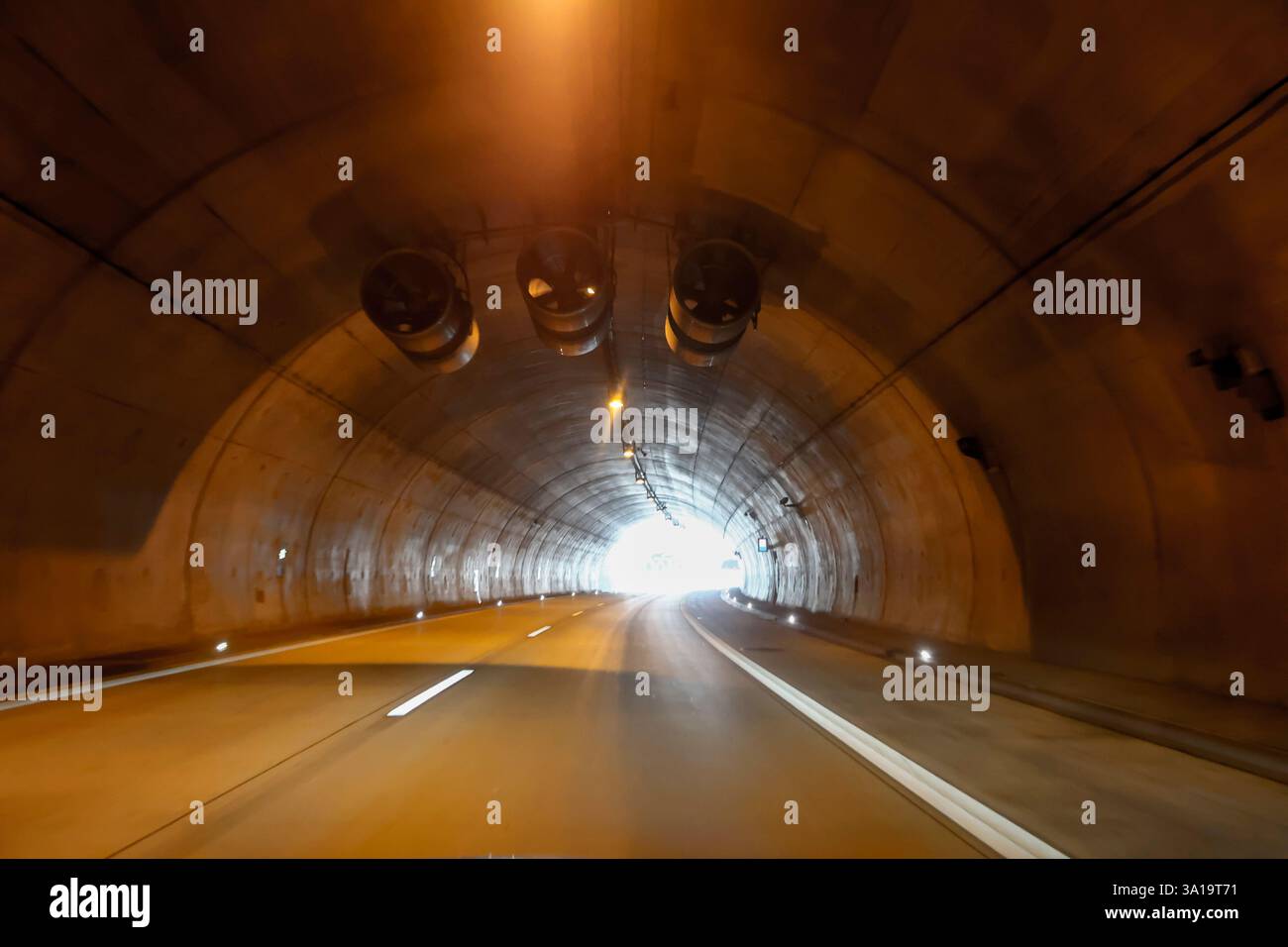Road tunnel of a highway Stock Photo - Alamy