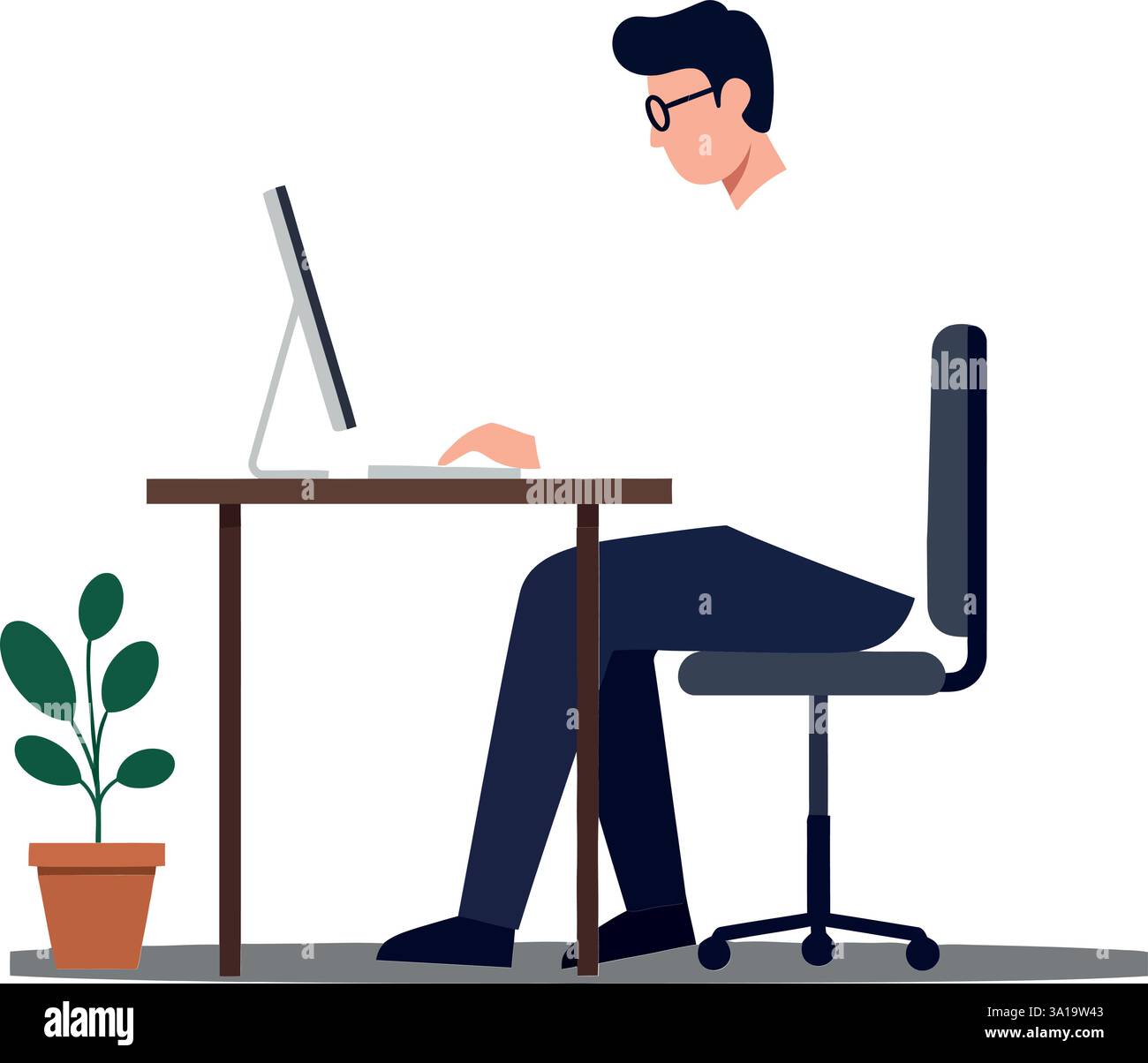 The transition shows a person engaged in work, emphasizing ...