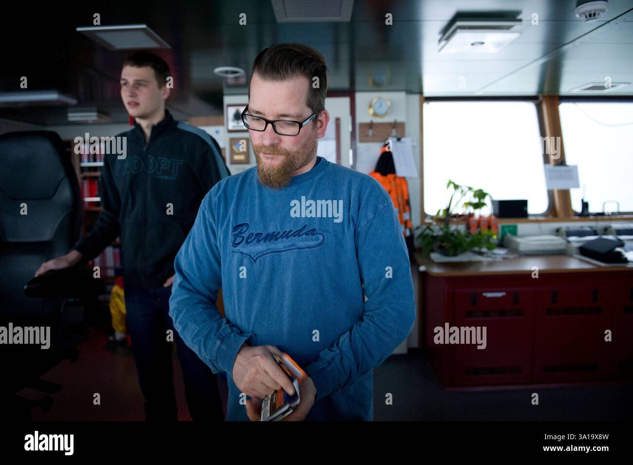 Portrait Captain on the Bridge. Portrait of David Kater, Captain of MS ...
