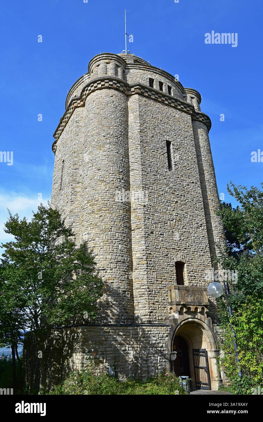 The Bismarck Tower in Ingelheim, entrance side Stock Photo - Alamy