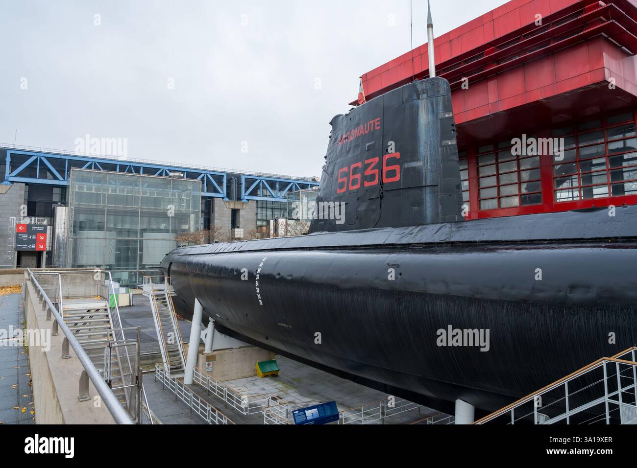 Submarine exhibit showcases maritime history in an urban setting near a ...