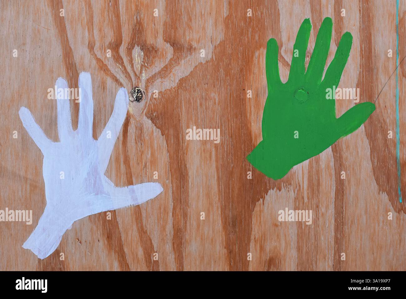 Human handprints hi-res stock photography and images - Alamy