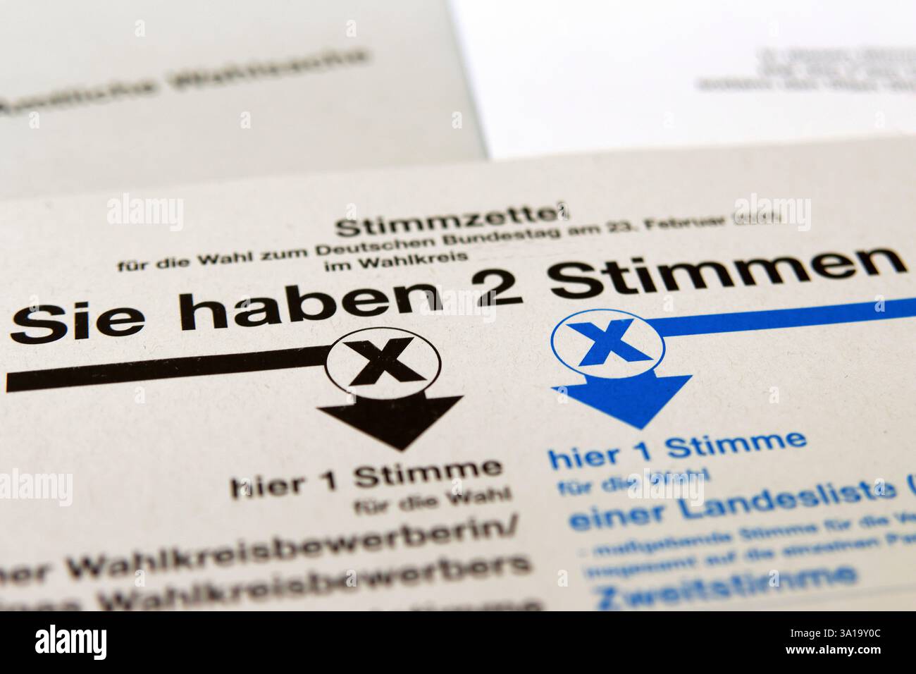 Ballot paper for the Bundestag election Stock Photo - Alamy