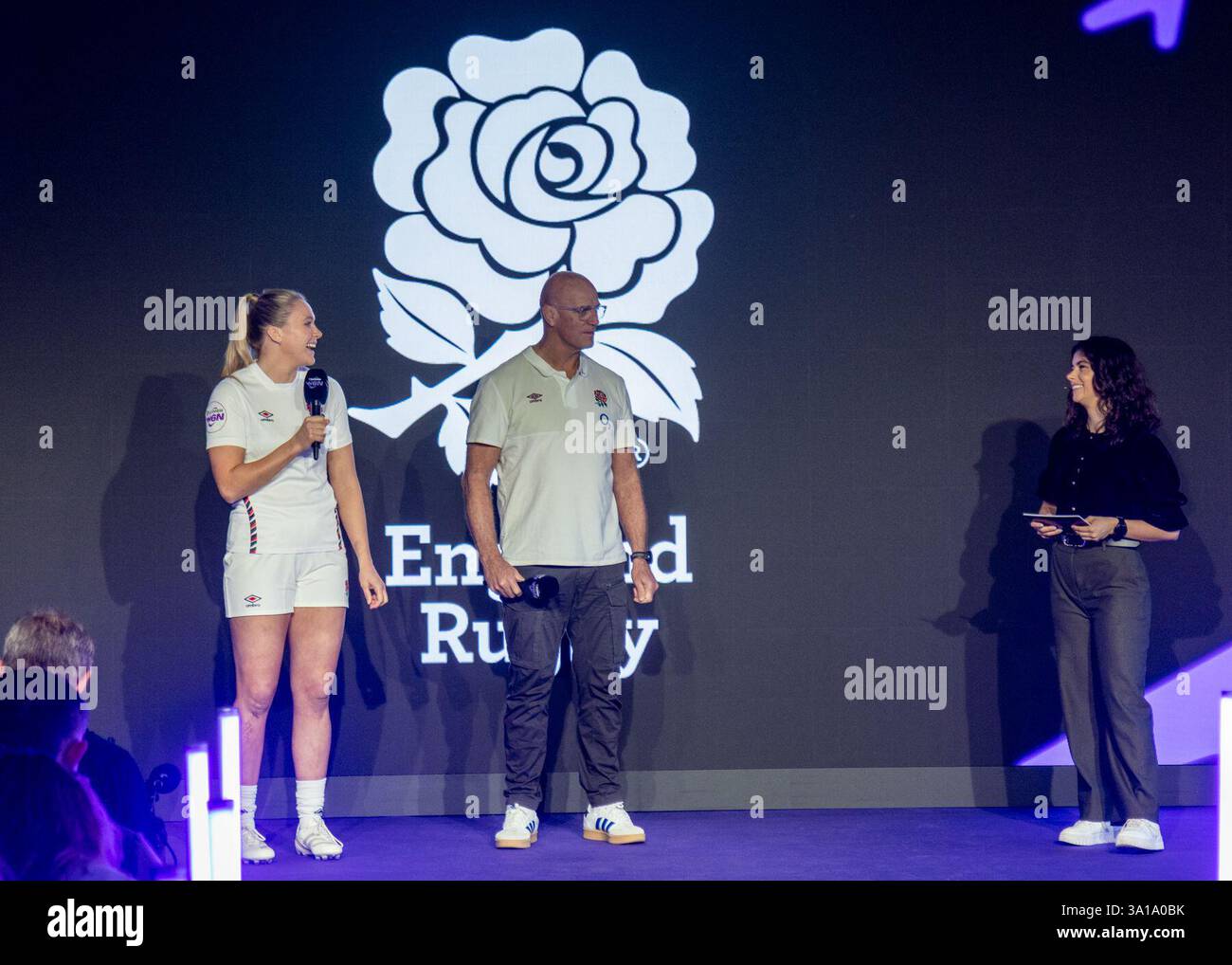 London, UK. 7th Mar, 2025. Zoe Aldcroft & John Mitchell (England RFU) at the Guinness Women's ...