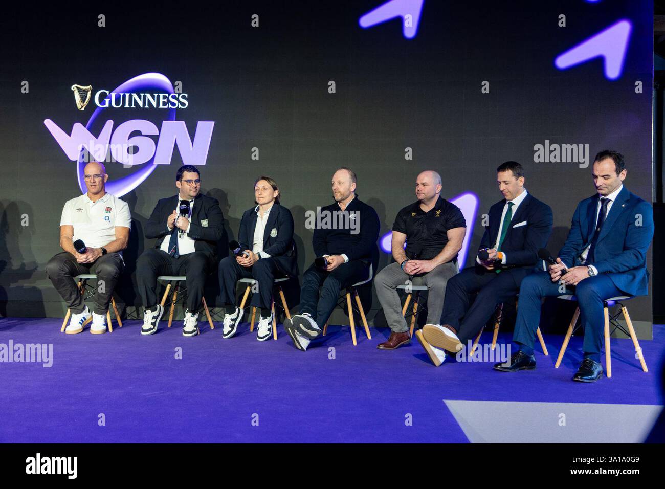 London, UK. 7th Mar, 2025. Six nations coaches (L-R) John Mitchell (RFU ...