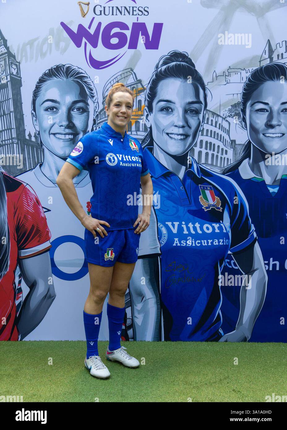 London, UK. 7th Mar, 2025. Elisa Giordano (Italy FIR) poses next to her ...