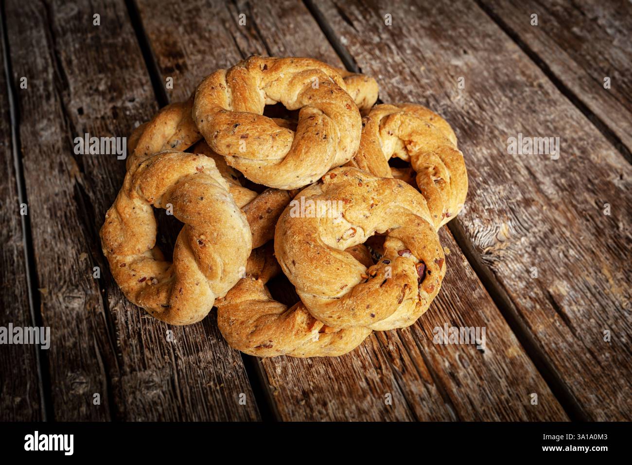 Neapolitan cookies called Taralli. They are made in Naples with pig ...