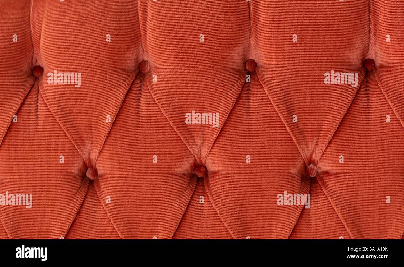 Pastel old pink capitone textile background, retro Chesterfield style ...