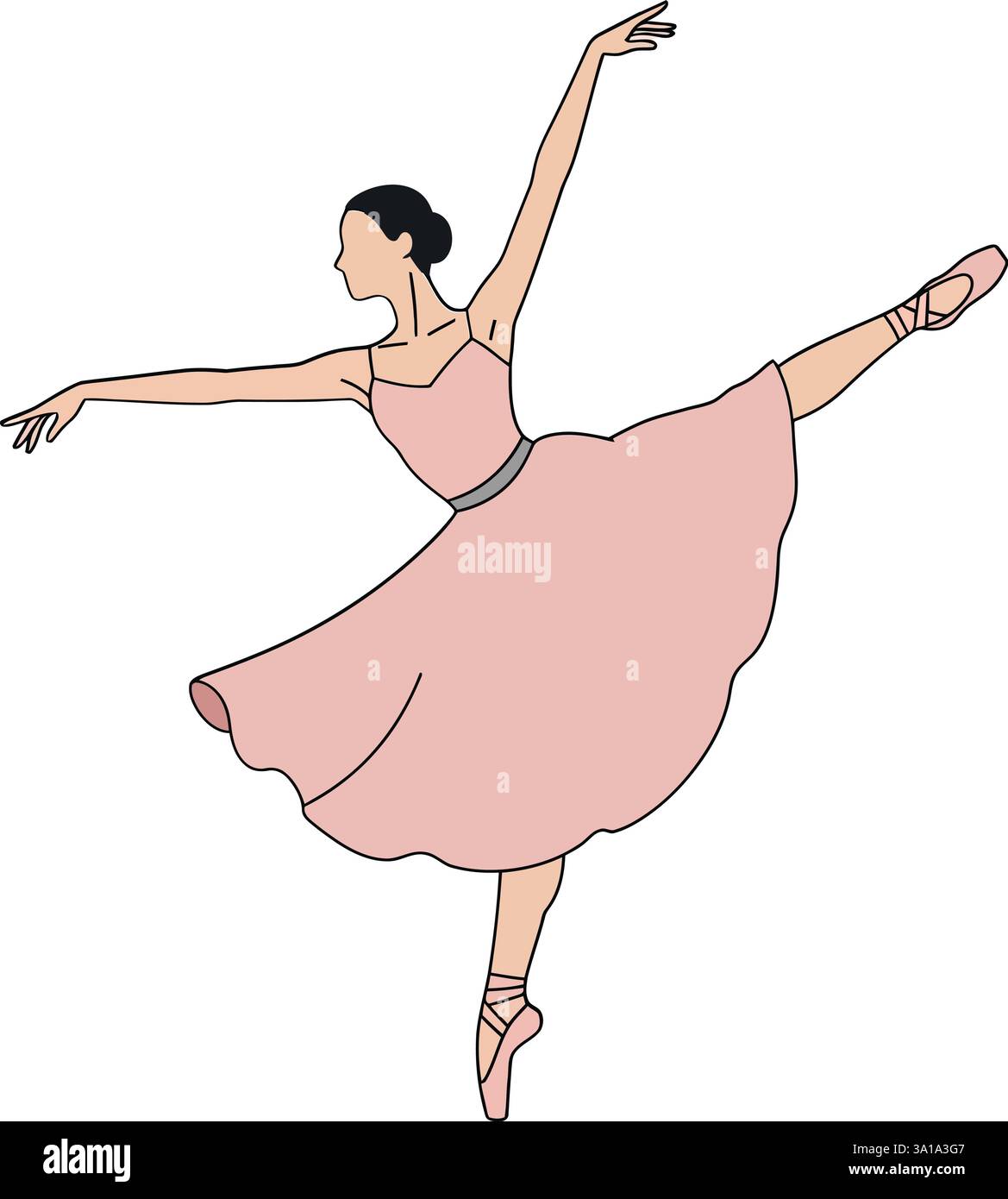 The ballerina transitions from a poised position to an expressive leap ...