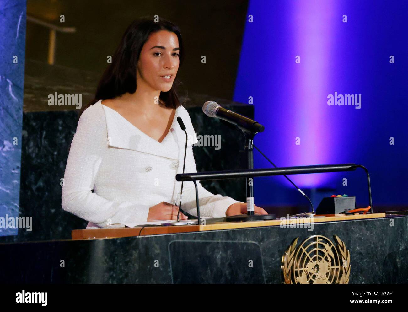 New York, United States. 07th Mar, 2025. World Champion Gymnast Aly ...