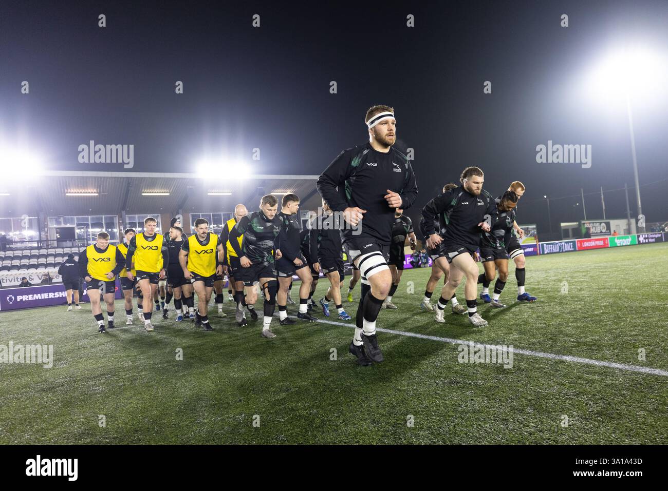 Newcastle, Gbr. 21st Dec, 2024. Callum Chick of Newcastle Falcons leads ...