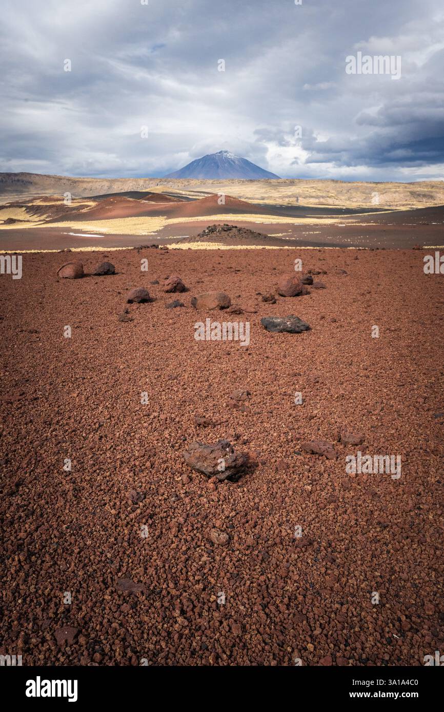 Rare and increidble volcano region of La Payunia in Mendoza, Argentina ...