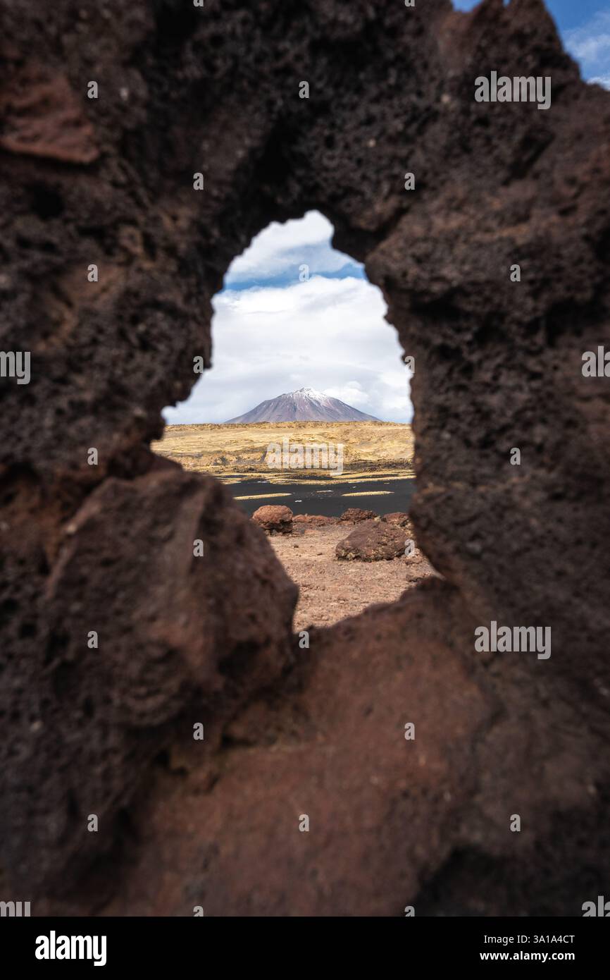 Rare and increidble volcano region of La Payunia in Mendoza, Argentina ...