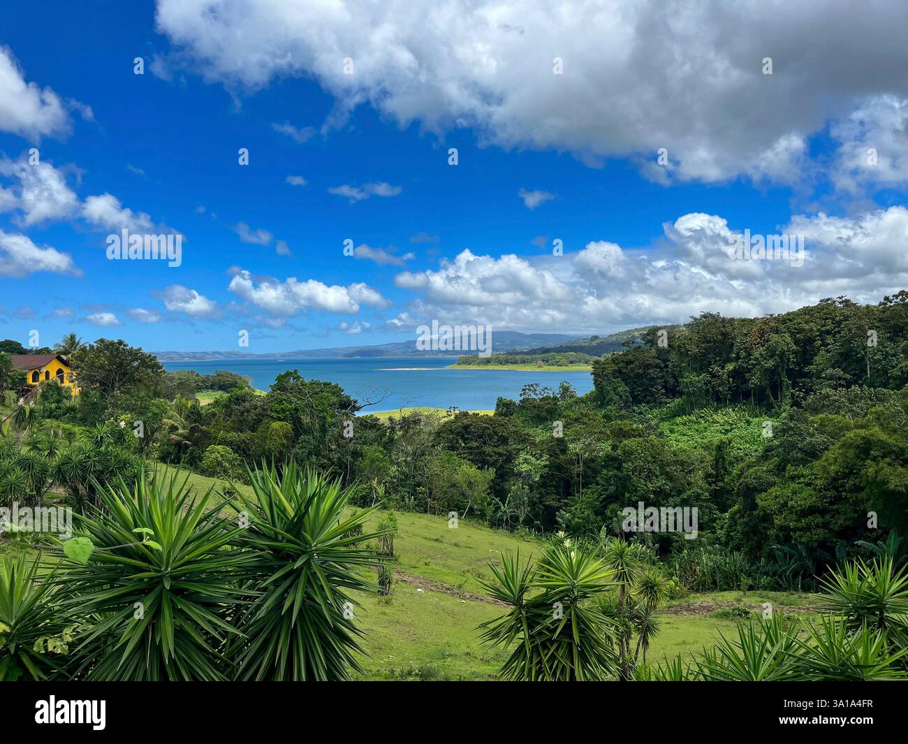 Arenal National Park with Arenal Volcano and Arenal Lake in Costa Rica ...