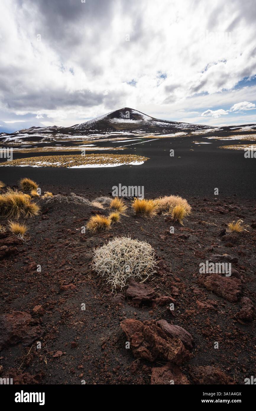 Rare and increidble volcano region of La Payunia in Mendoza, Argentina ...