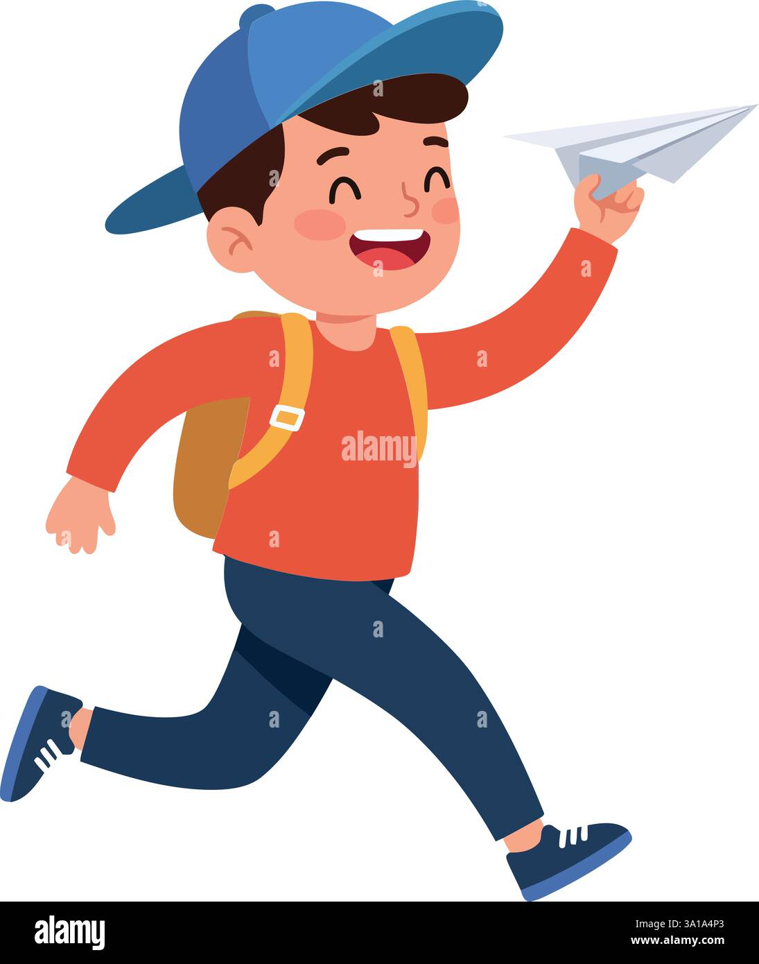 The child transforms from a stationary pose to a dynamic running ...