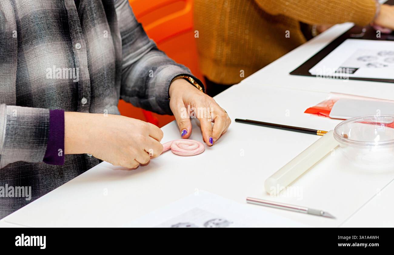 Dough modeling for steamed bread Stock Photo - Alamy