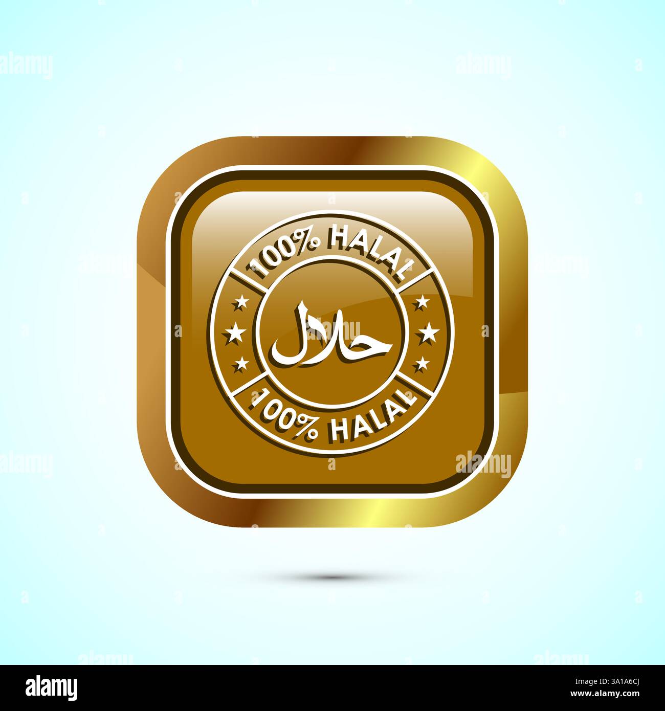 Halal icon design illustration, Halal Certificate tag, Islamic approved ...