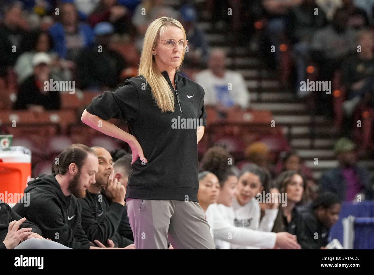 Vanderbilt head coach Shea Ralph watches during an NCAA college ...