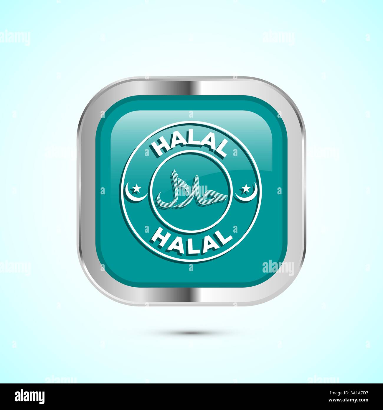 Halal icon design illustration, Halal Certificate tag, Islamic approved ...