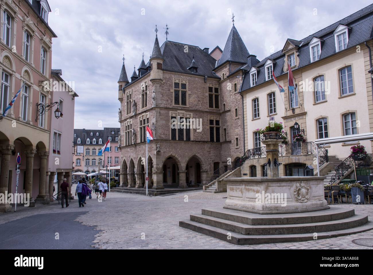 Echternach town hall denzelt arcade hi-res stock photography and images ...
