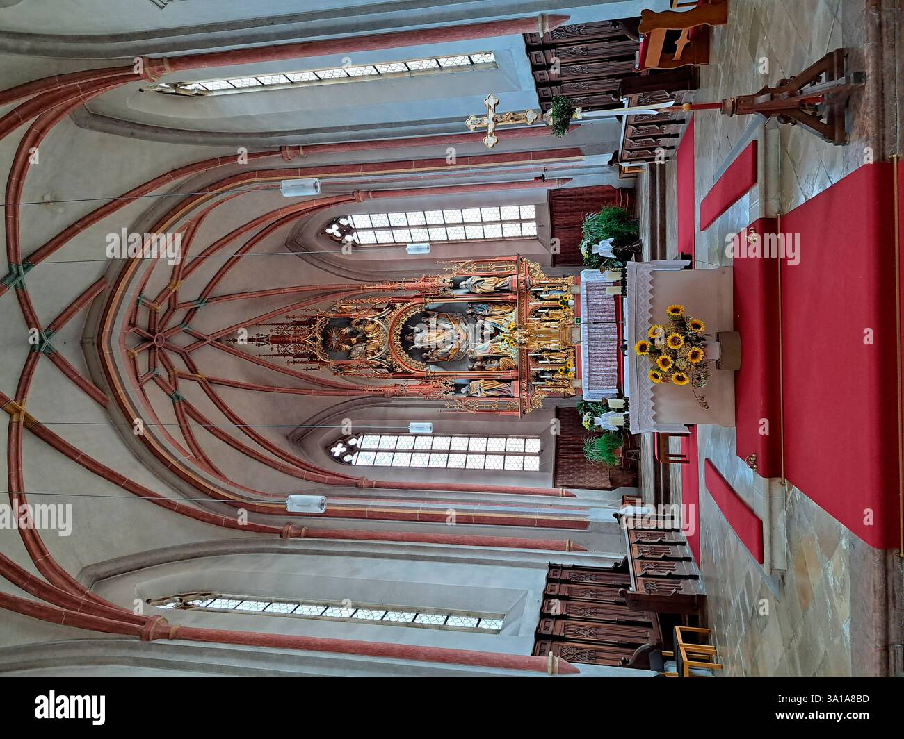 neo-gothic catholic parish church Mariä Geburt, Bavaria, Germany ...