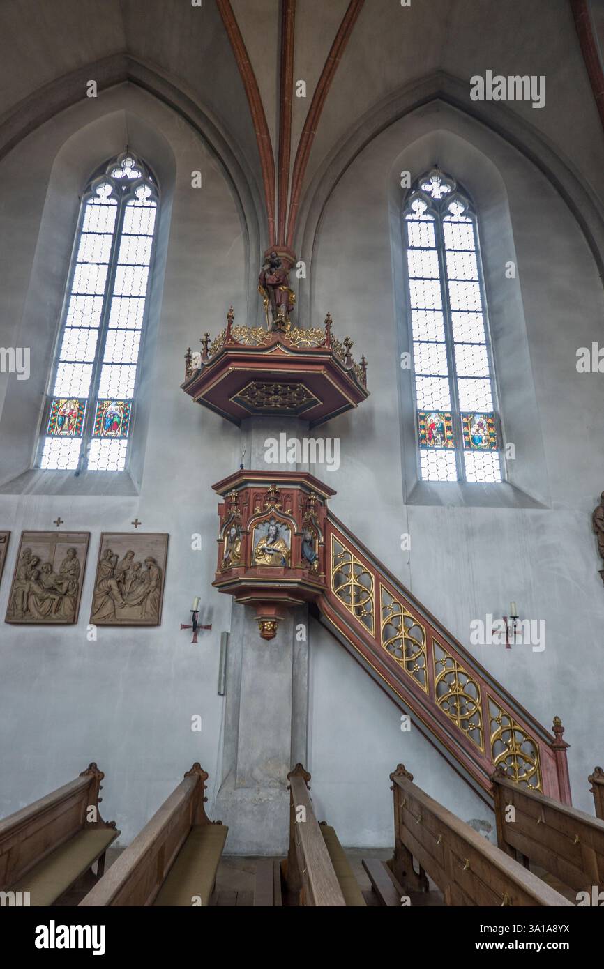neo-gothic catholic parish church Mariä Geburt, Bavaria, Germany ...
