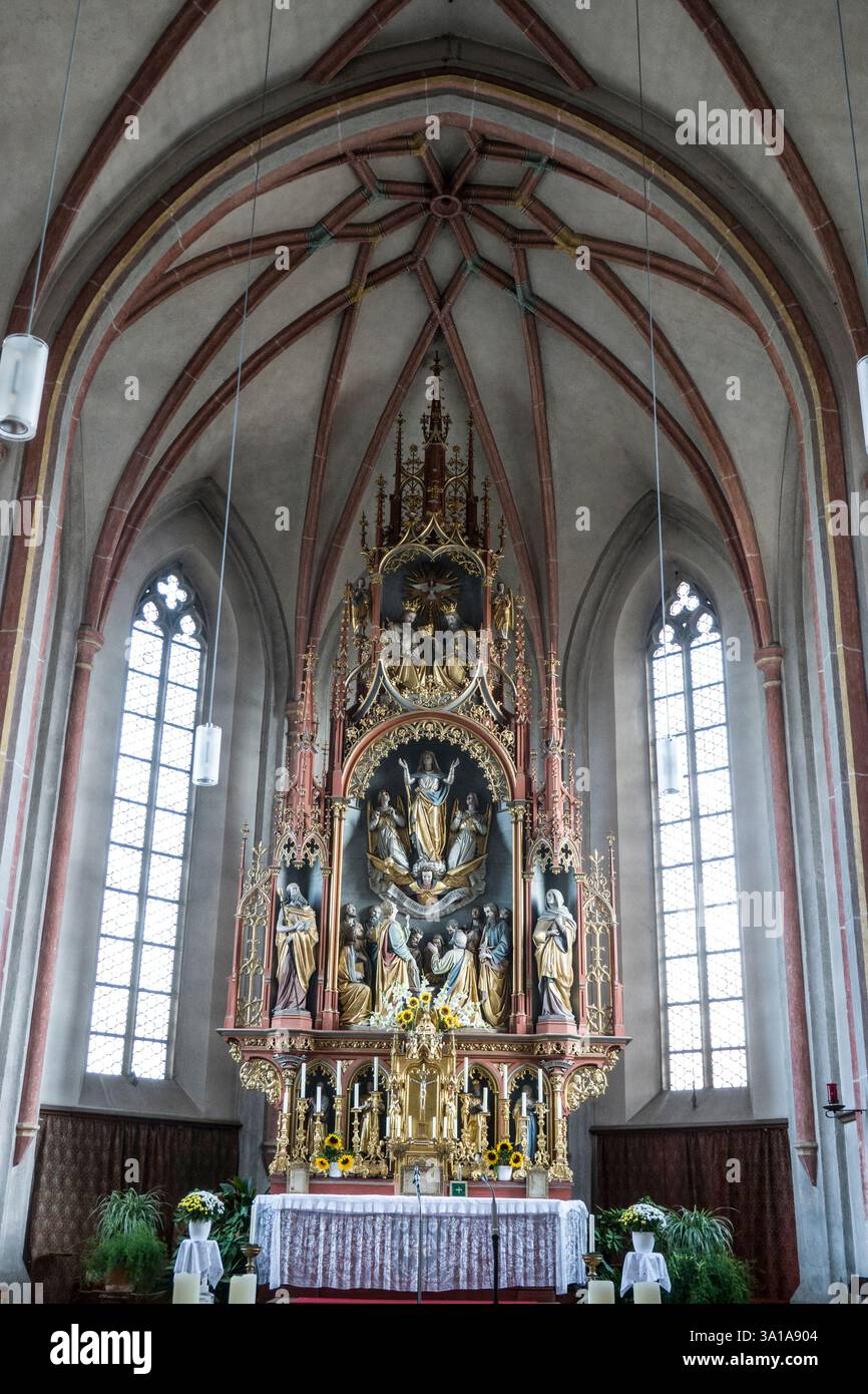 neo-gothic catholic parish church Mariä Geburt, Bavaria, Germany ...